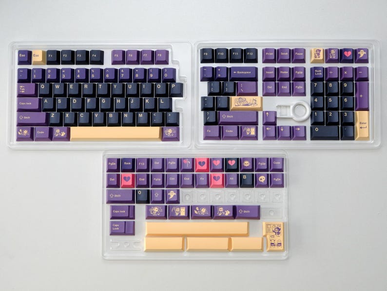 Cute Chibi Reaper Keycap Set, 148 Keys PBT Cherry Profile, Mechanical ...