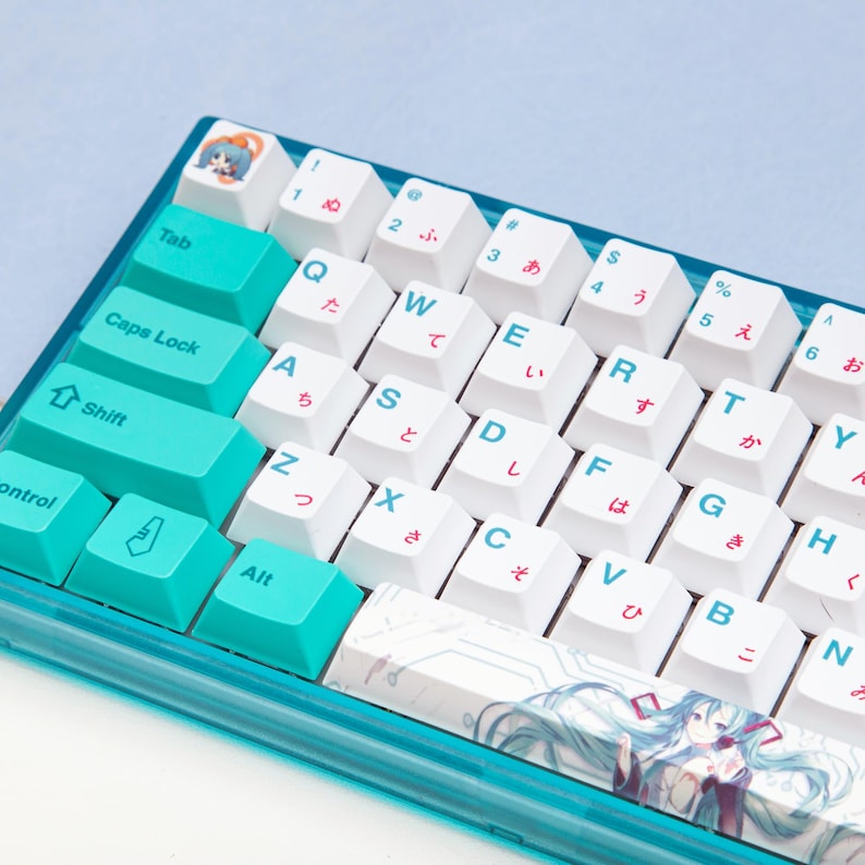 Hatsune Miku Anime Keycaps Set – Japanese Style, 140-key Cherry Profile ...