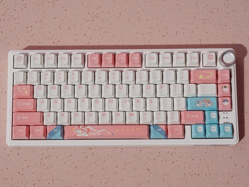 Sylveon – Eevee Fairy Keycap Set | Pokémon Theme | PBT Cherry Profile ...