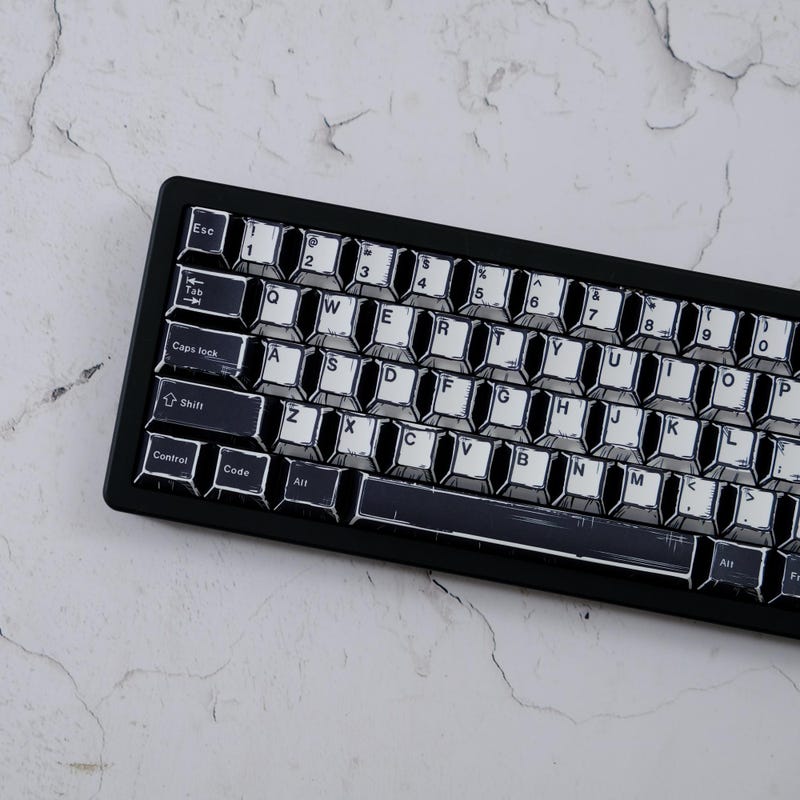 Black and White Keycaps - Etsy