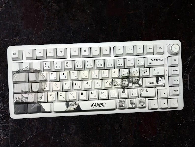 Tokyo Ghoul Anime Japanese Style Keycaps Set, Kaneki Ken Theme, One ...