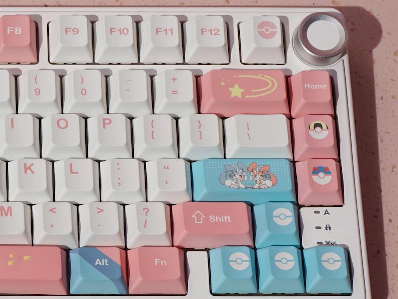Sylveon – Eevee Fairy Keycap Set | Pokémon Theme | PBT Cherry Profile ...