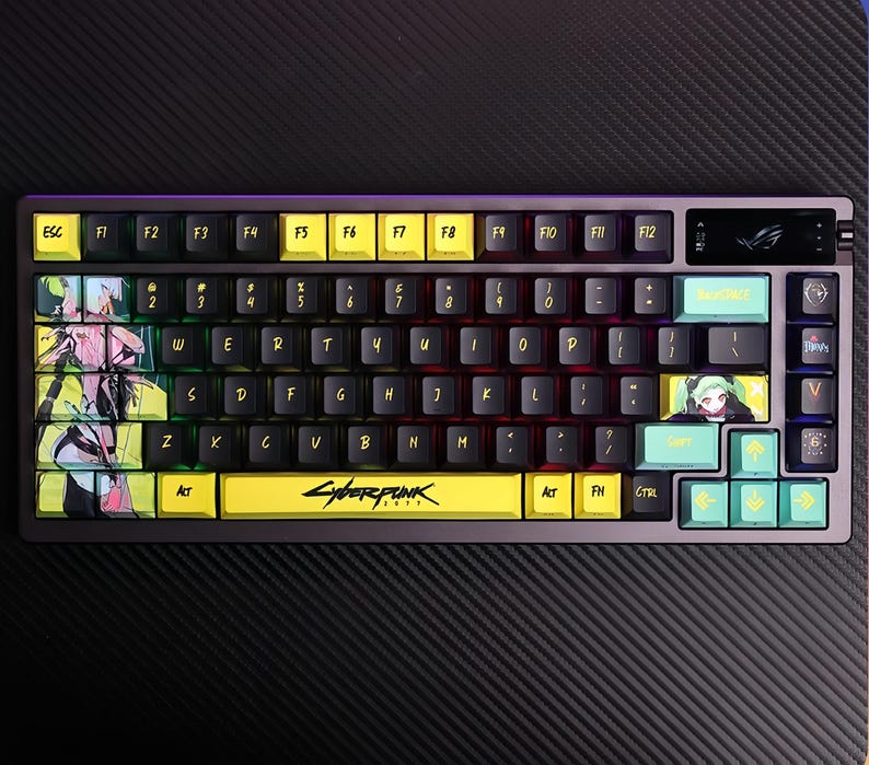 Cyberpunk&edgerunners Keycaps, Dual Legends (top + Side Print), 124 ...