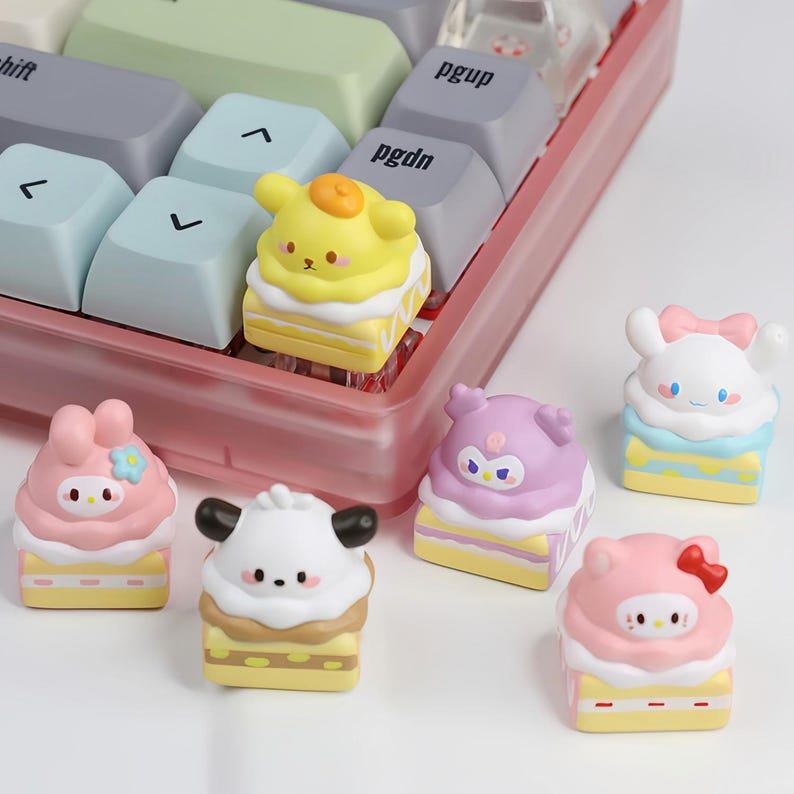 Sanrio Pie Collection Keycaps | Hello Kitty, Cinnamoroll, Pochacco ...