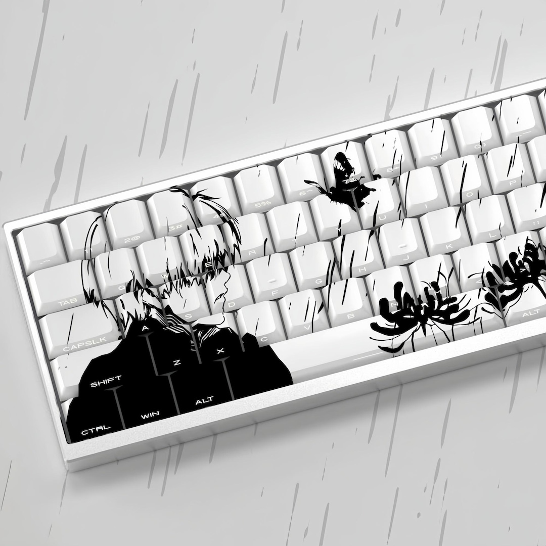Tokyo Ghoul Keycaps Set, Kaneki Ken Theme, One-eyed Ghoul Vibes, 130 ...