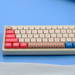 Circus Keycap Set, 126 Keys PBT GMK XOA Profile, Retro Mosaic Cute ...