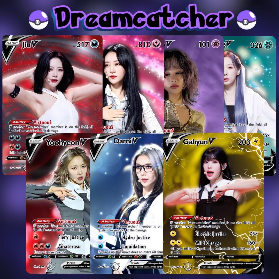 Dreamcatcher “justice” V Pokémon Cards Kpop Photocards - Etsy