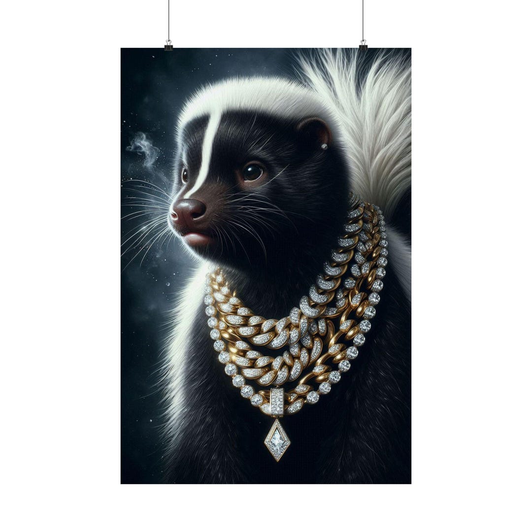 Animal Art Print, Charming Skunk Poster, Unique Home Decor, Fun Gift ...