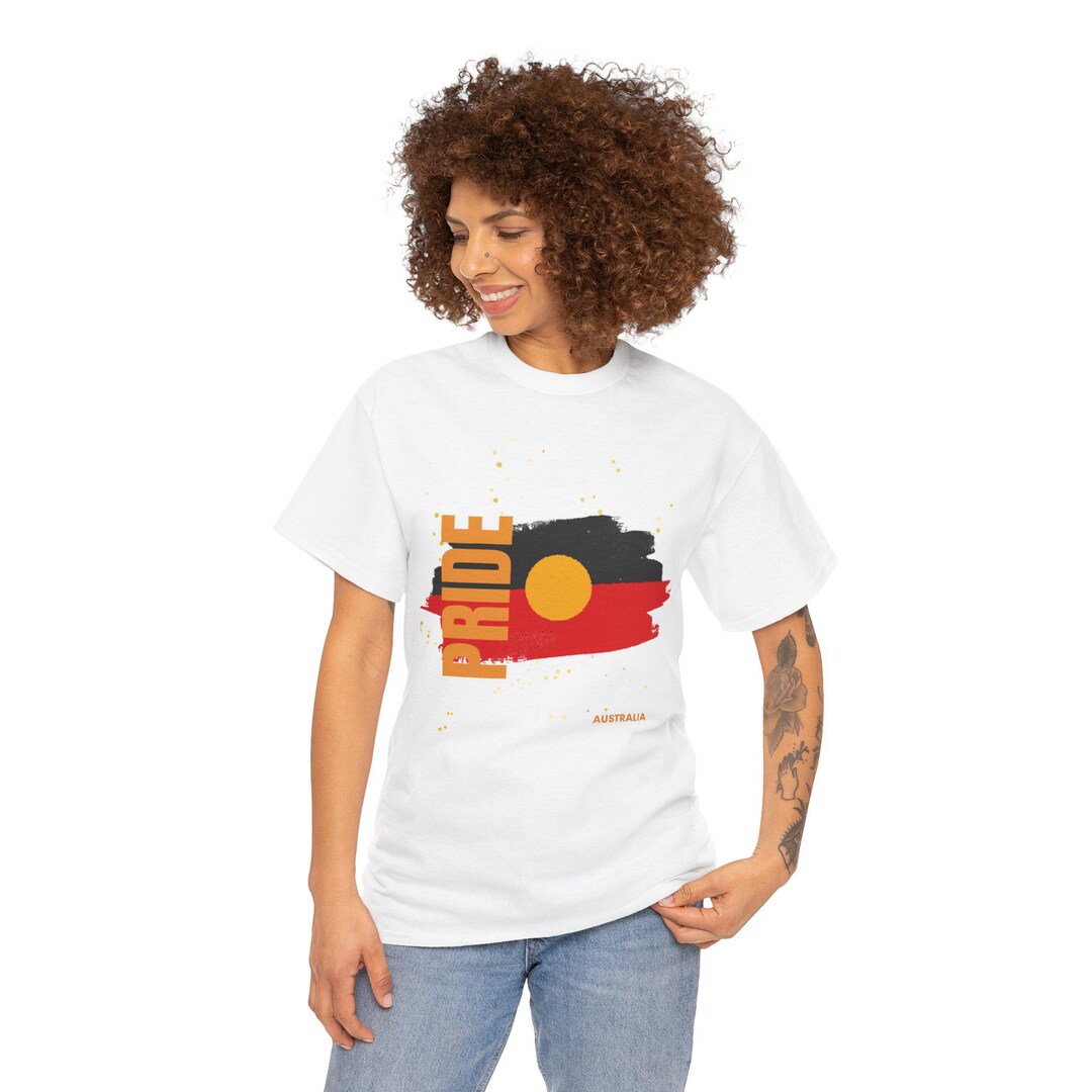 PRIDE Australia Unisex Heavy Cotton Tee Aboriginal Flag - Etsy Australia