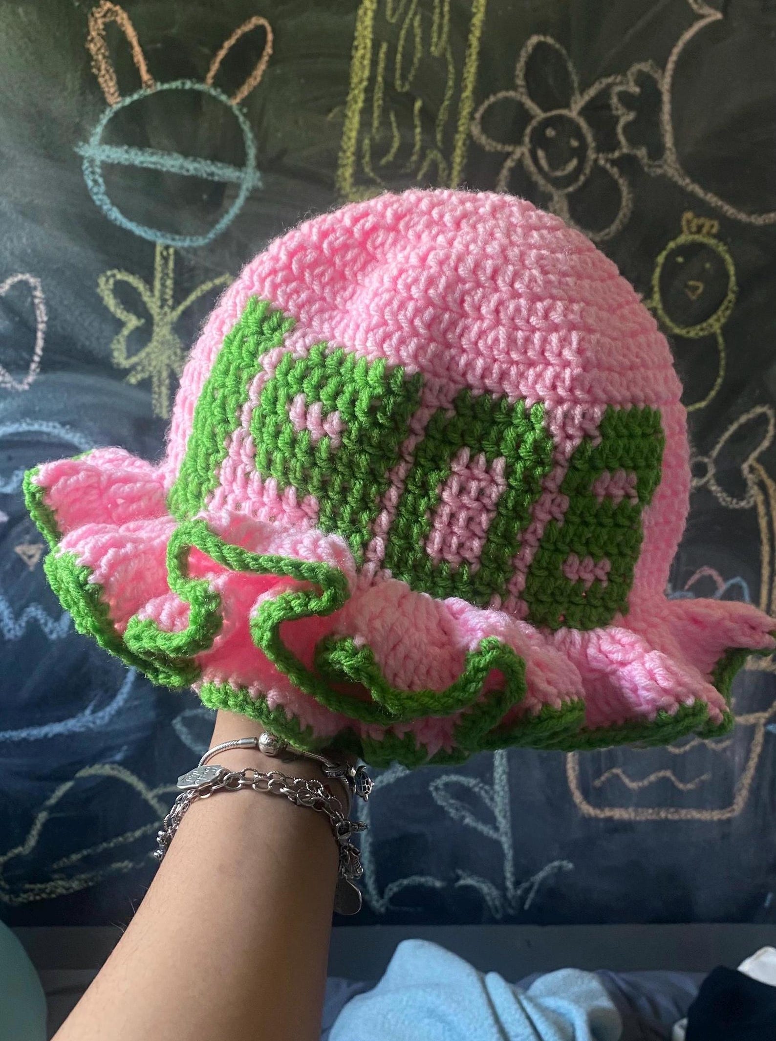 Graphic Ruffle Hat - Etsy