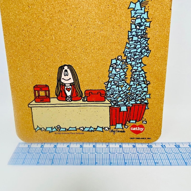 Vintage 80s Cathy Comic Strip Cartoon Collectible Cork Board Funny ...