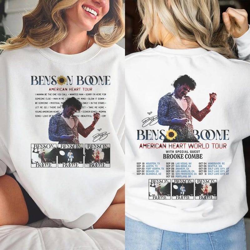 Benson Boone American Heart Merch - Etsy