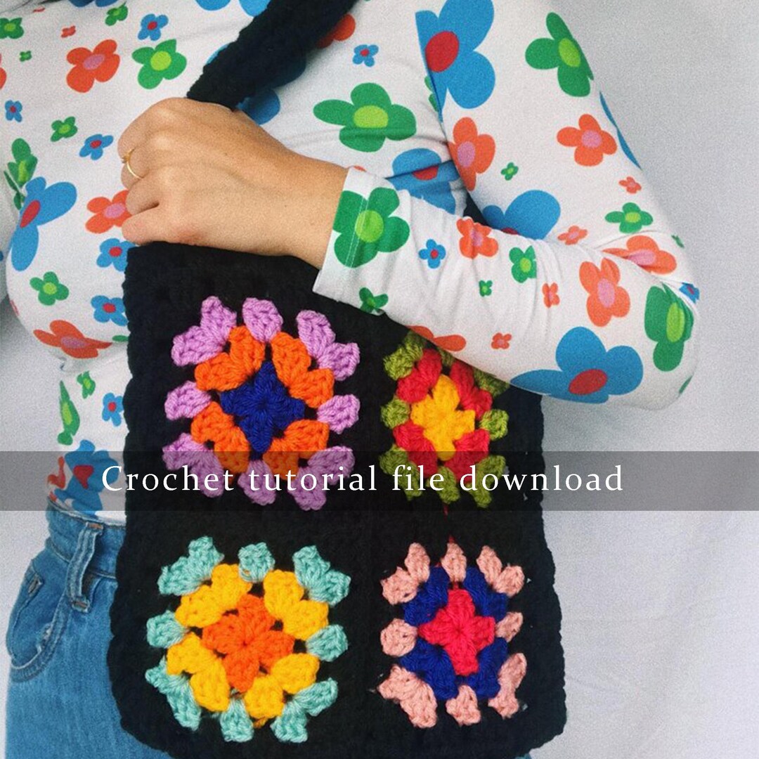 Granny Squares Tote Bag Crochet Tutorial - Etsy