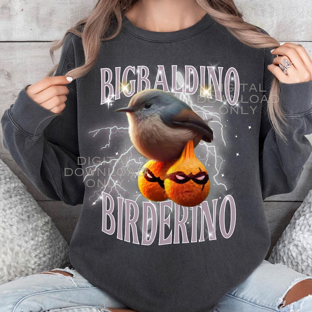 Funny Bigbaldino Birderino Png, Brain Rot Svg, Silly Bird Meme ...