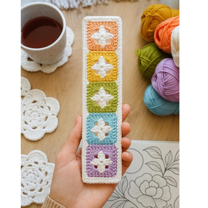 Crochet Granny Square Bookmark Pattern PDF – Amigurumi Plush Toy – Easy ...