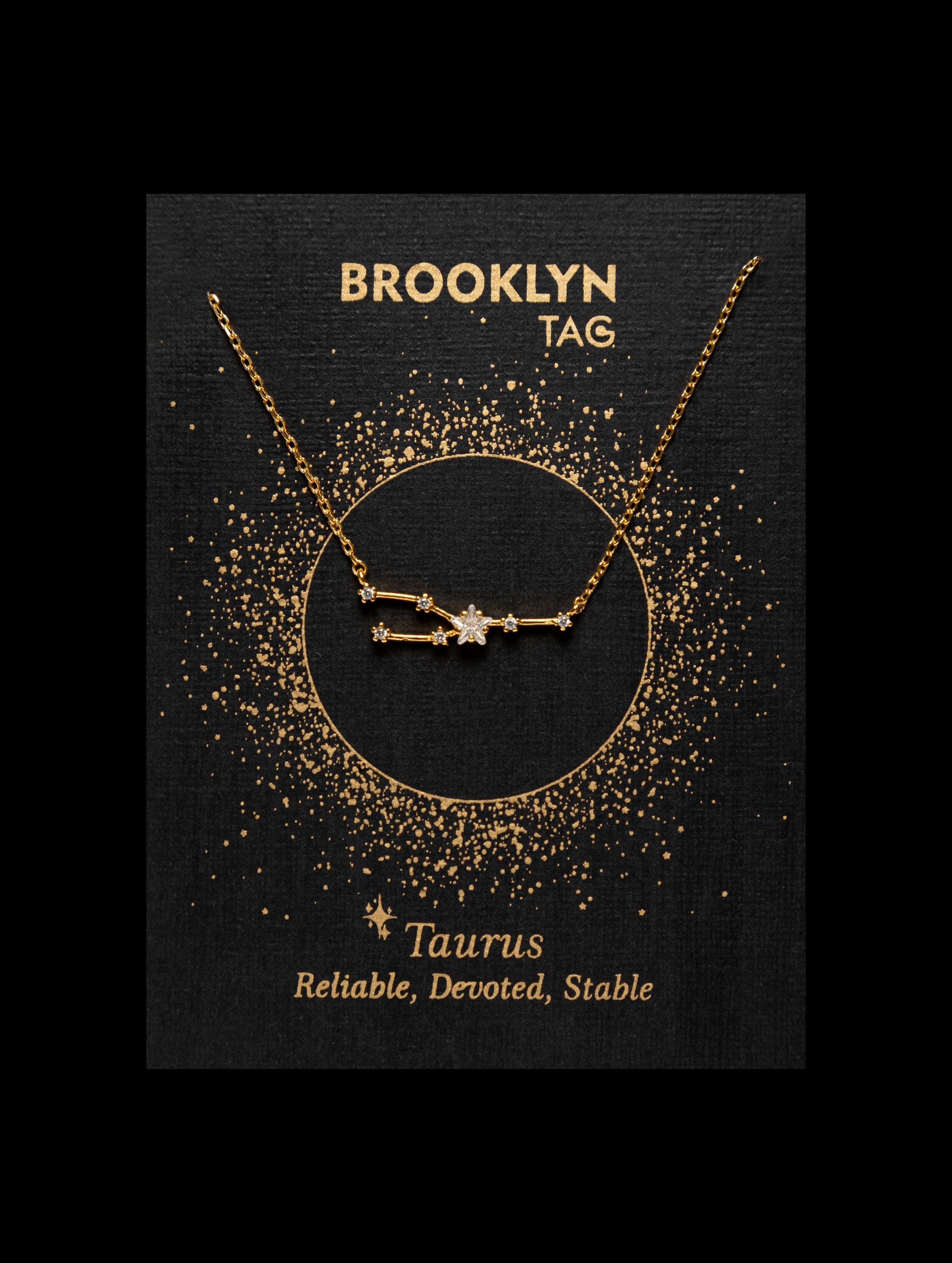 Taurus Constellation Necklace With Crystals, Celestial Jewelry, Taurus ...