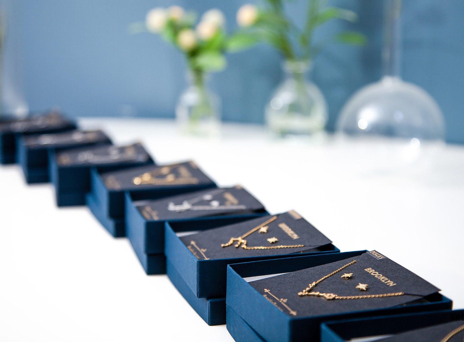 Taurus Constellation Necklace and Star Studs: 18K Gold Zodiac Jewelry ...