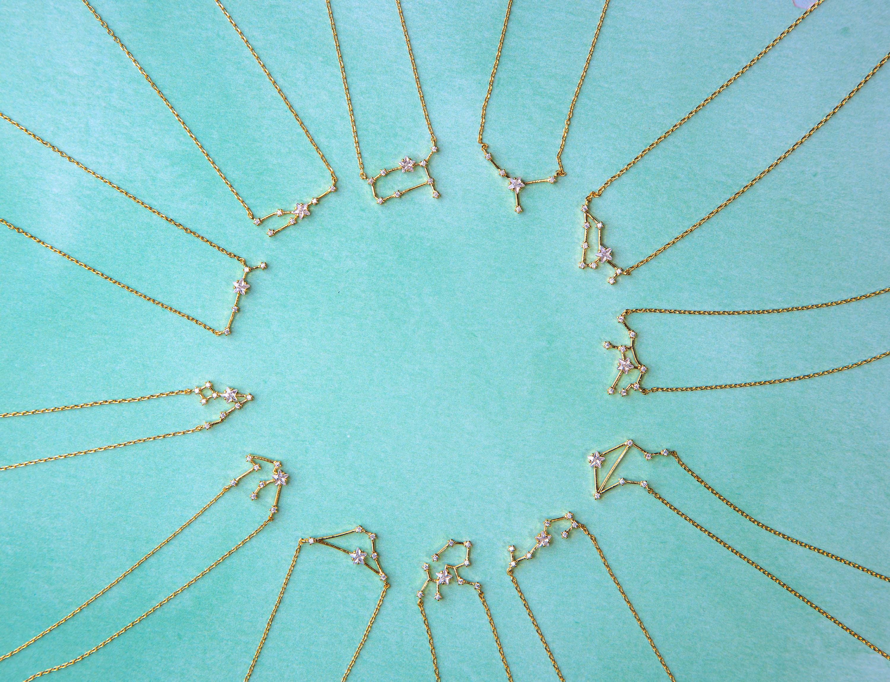 Taurus Constellation Necklace With Zircon, Celestial Jewelry, Taurus ...