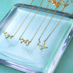 Taurus Constellation Necklace With Zircon, Celestial Jewelry, Taurus ...