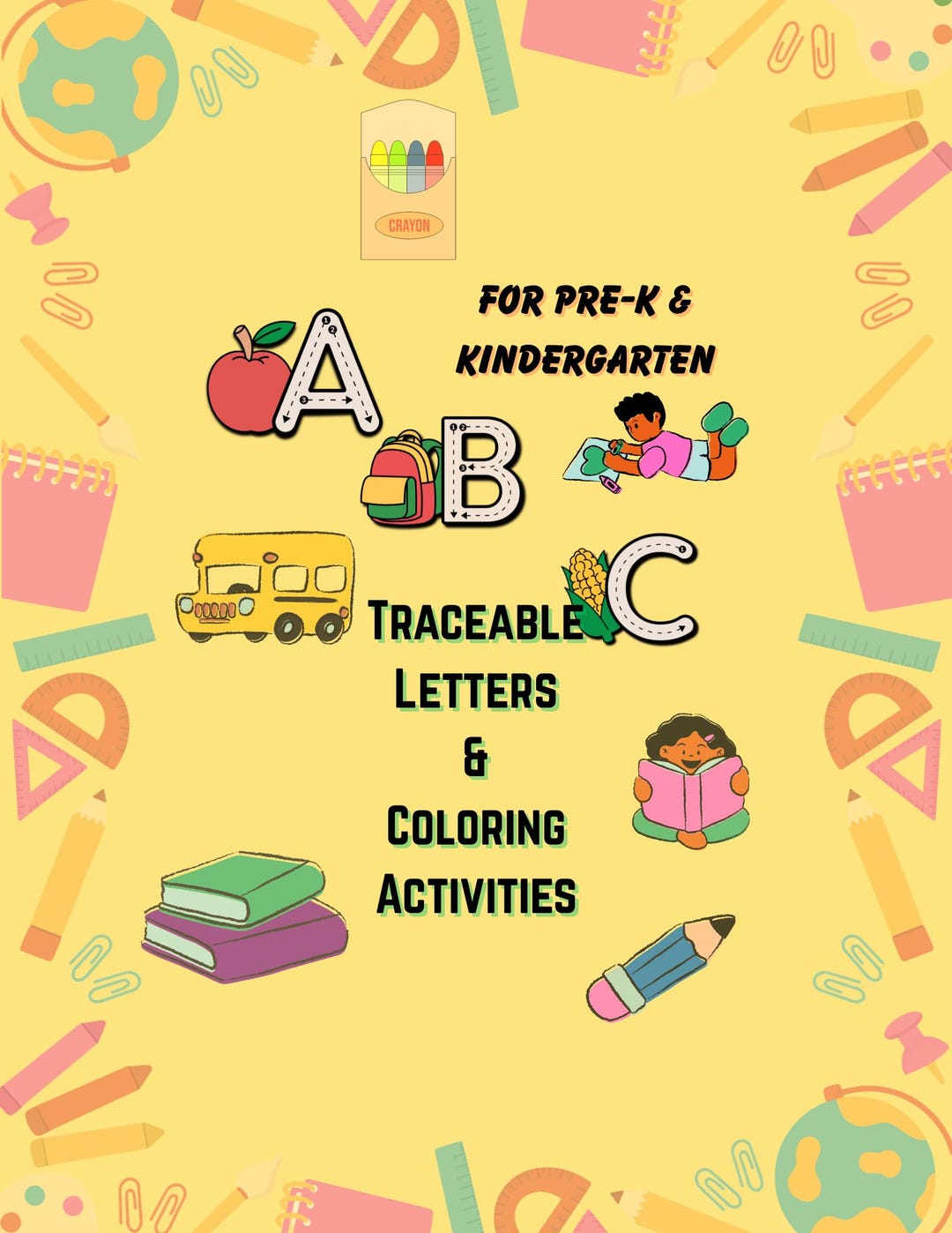 Preschool Traceable Letters Kindergarten Traceable Letters ABC ...