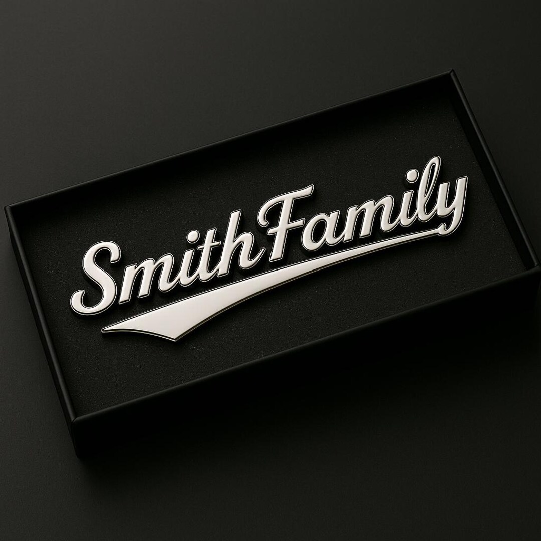 Personalized 3D Metal Car Emblems, Custom Family Name Badge for Car ...