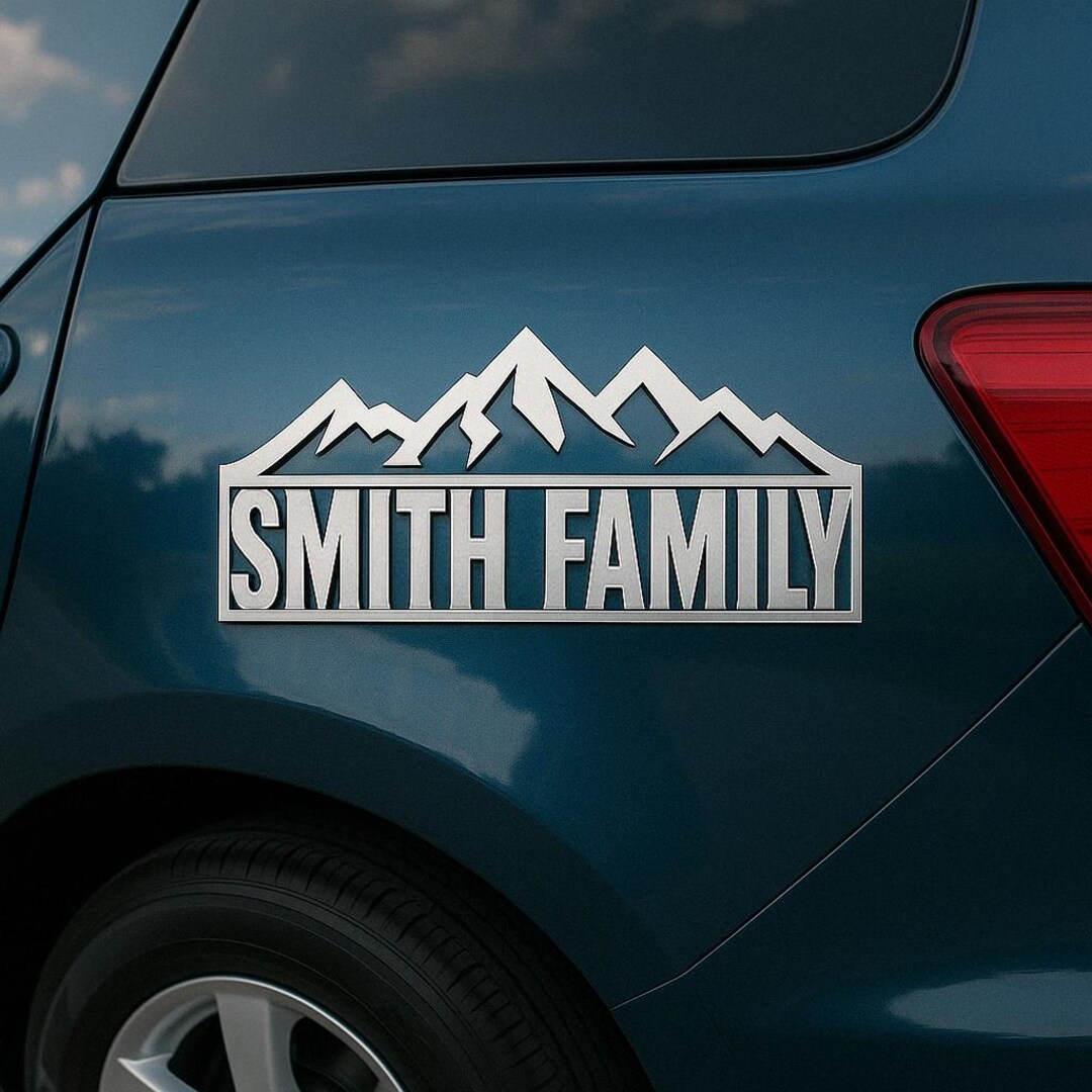 Personalized 3D Metal Car Emblems, Customized Family Name Badge for Car ...