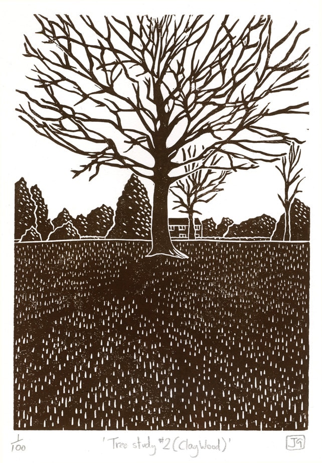 Tree lino print Prints Wood & Linocut Prints etna.com.pe