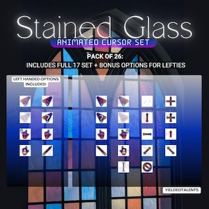 Stained Glass Theme Cursor Pack | Custom Animated Mouse Cursors for ...