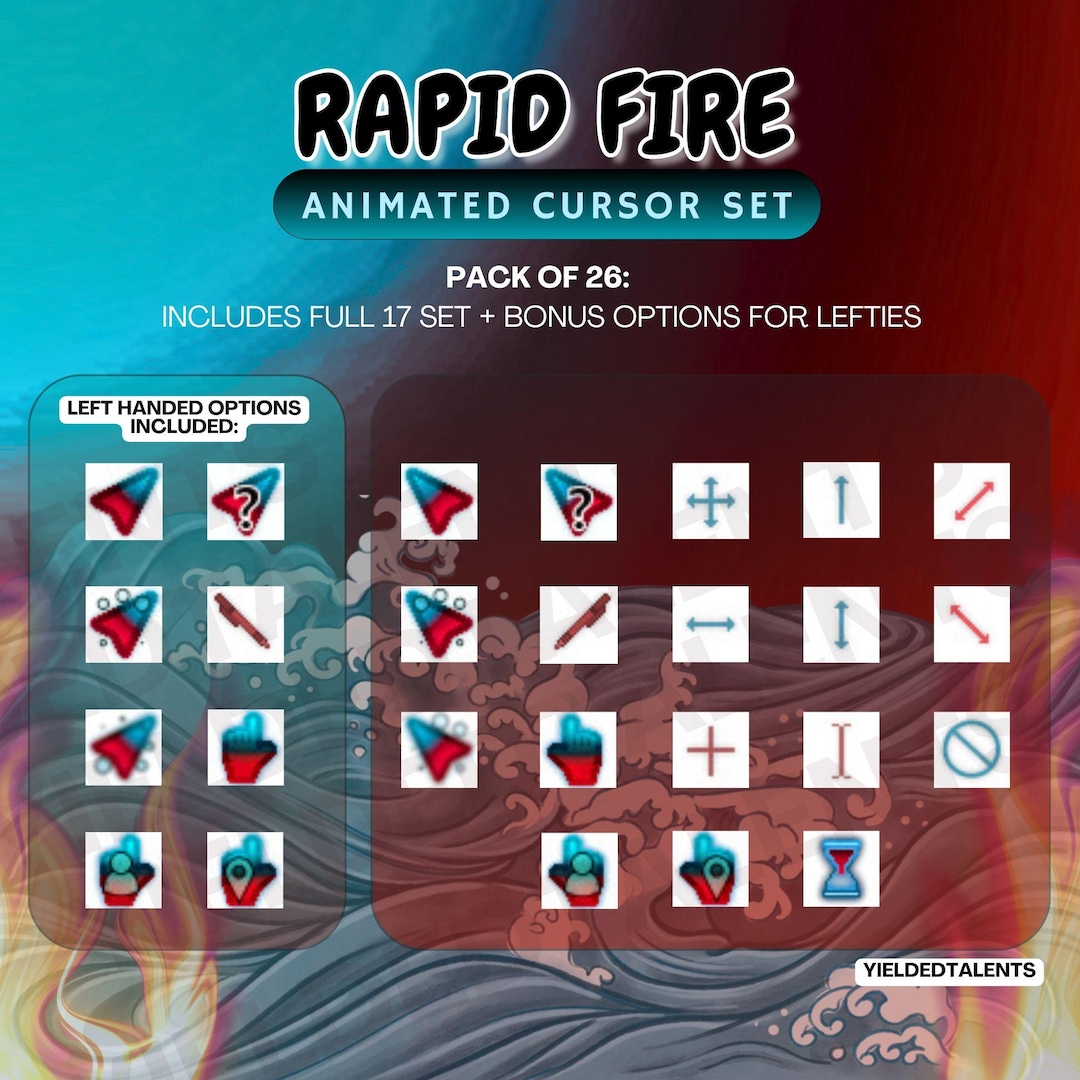 Rapid Fire Theme Cursor Pack | Custom Animated Mouse Cursors for ...