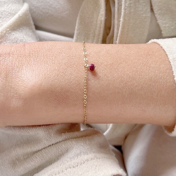 Ruby Bracelet - Etsy