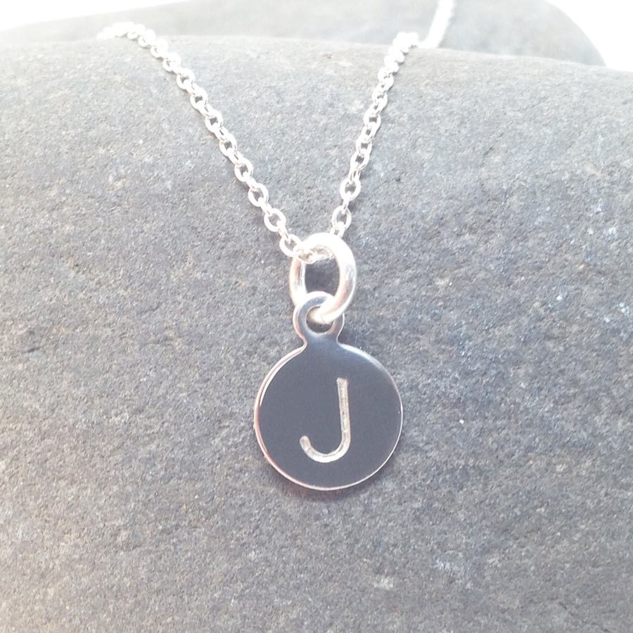Initial Necklace Letter Necklace Sterling Silver Initial | Etsy