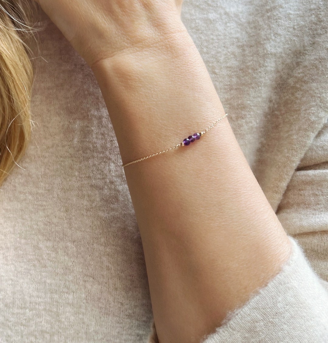 Amethyst Bracelet for Women, Amethyst Jewelry, February Birthstone ...