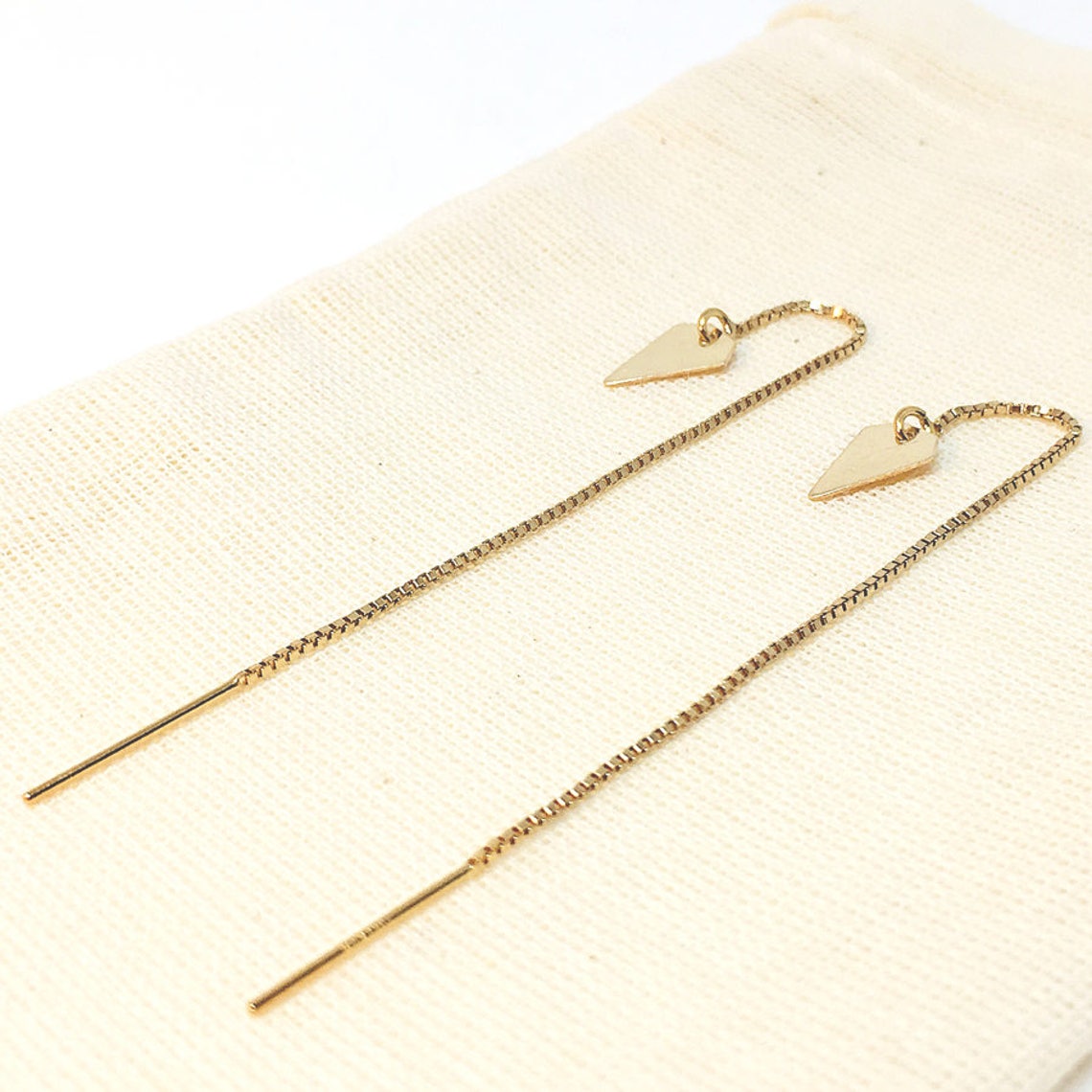 Gold Threader Earrings Dangling Earrings Gold Charm - Etsy