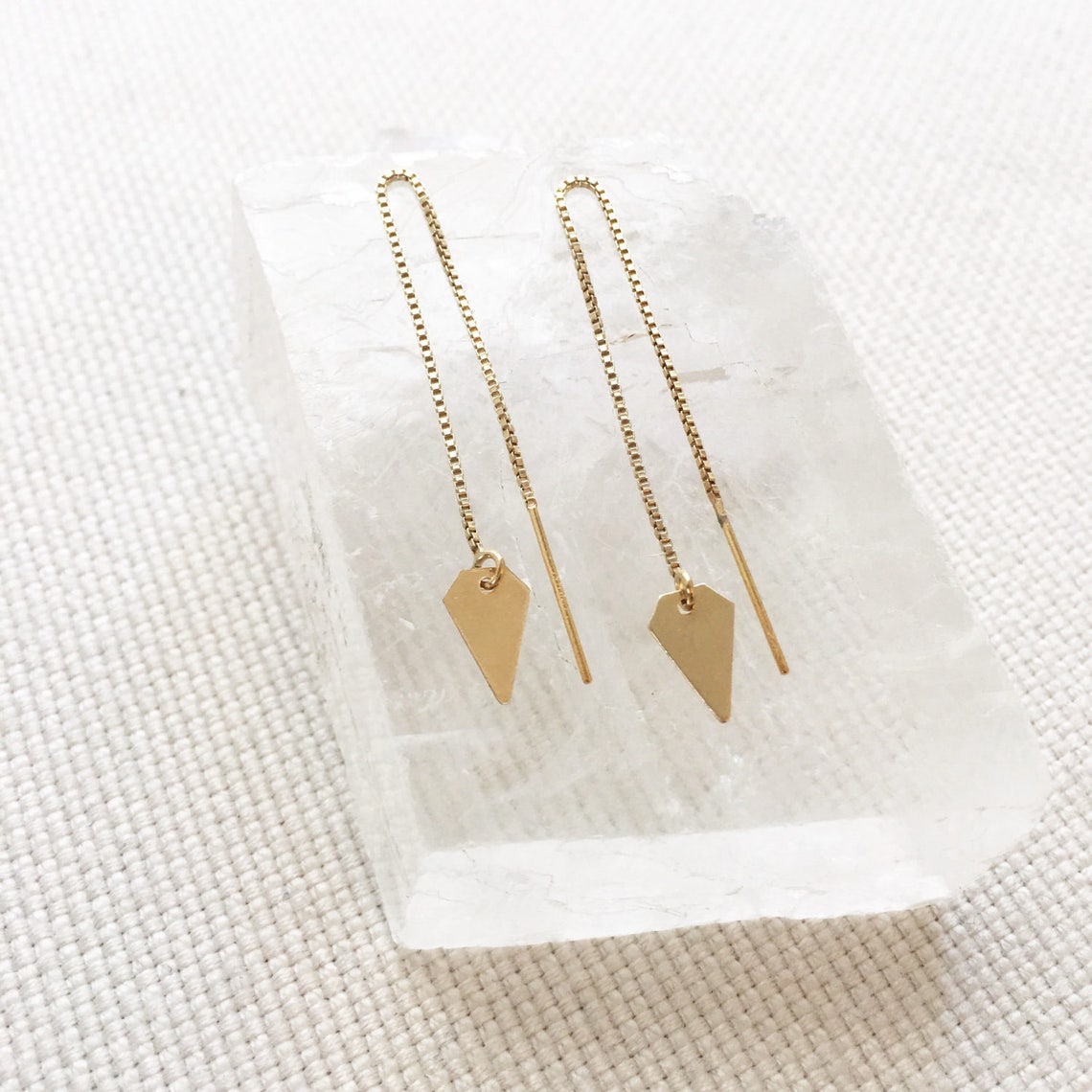 Gold Threader Earrings Dangling Earrings Gold Charm - Etsy