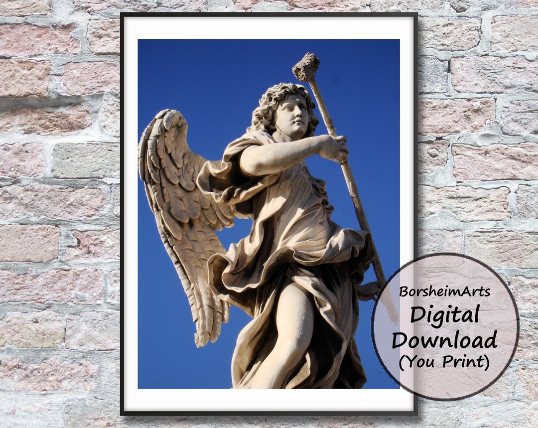 Angel Statue Rome Italy Photograph Digital Download Bridge of Angels ...