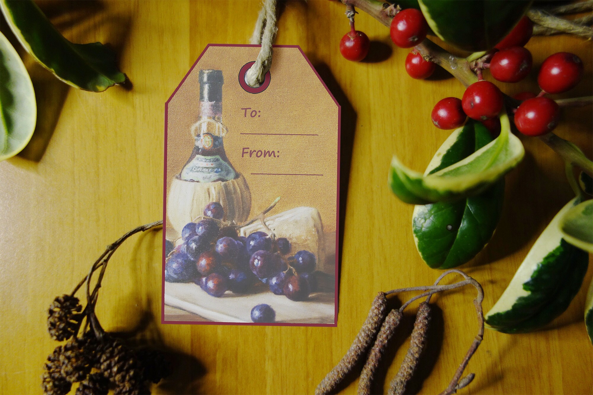 Italian Wine Gift Tags Printable Chianti Wine Lover Gift Tags - Etsy