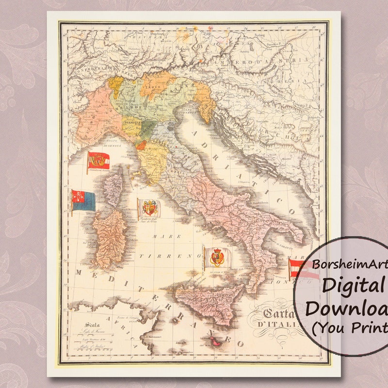 Adriatic Maps - Etsy