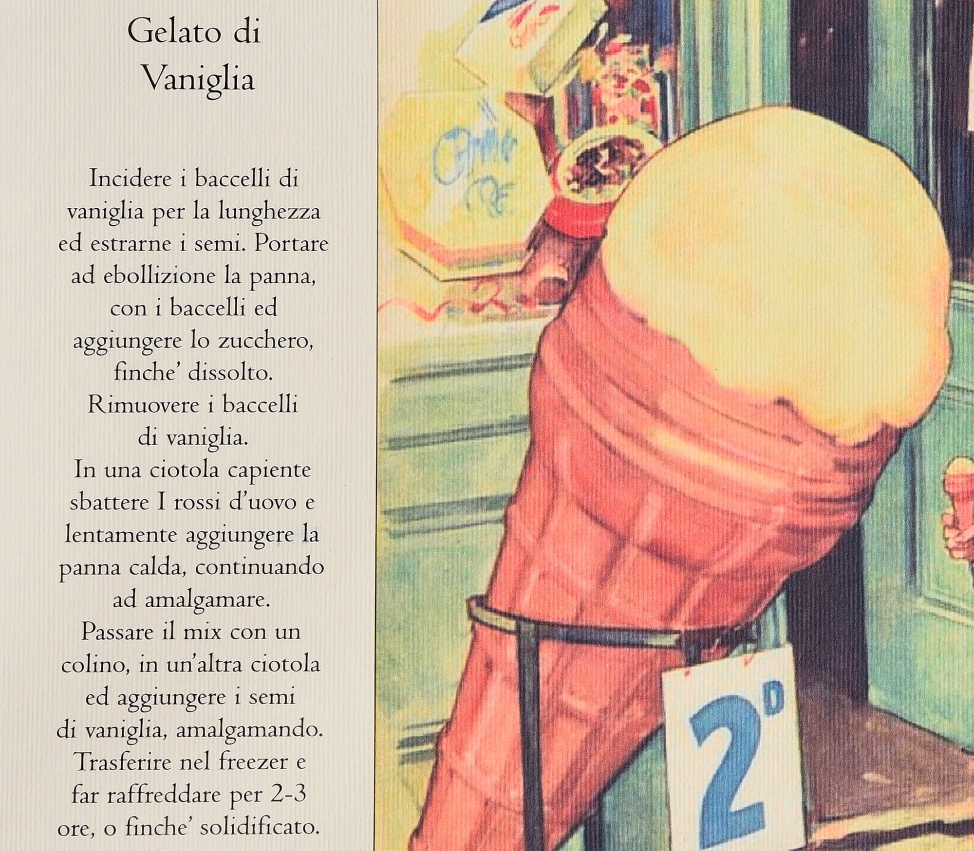 Vintage Gelato Vanilla Ice Cream Cone Shop Printable, Italian ...