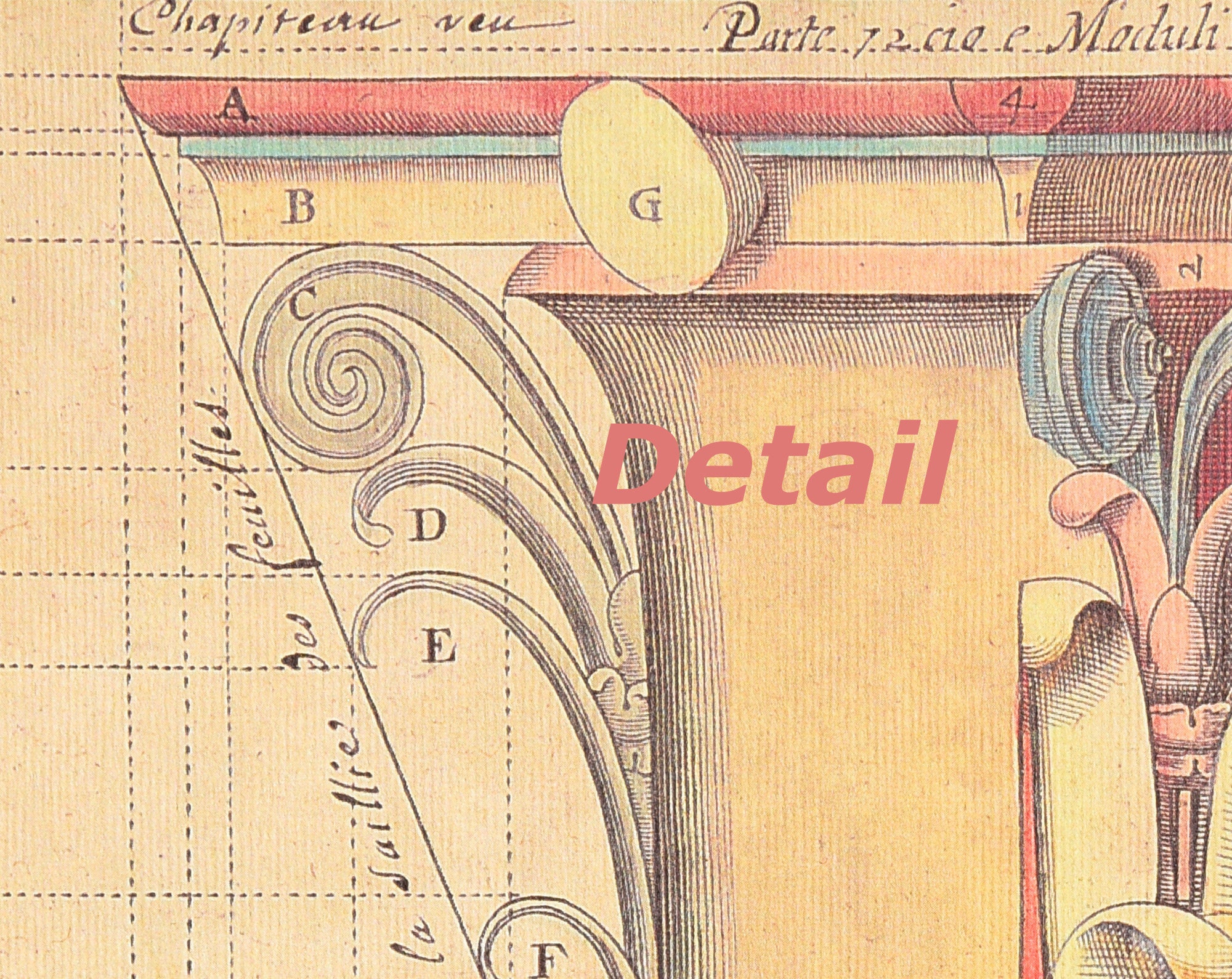 French Architectural Drawing Printable for Home Office Wall Art ...