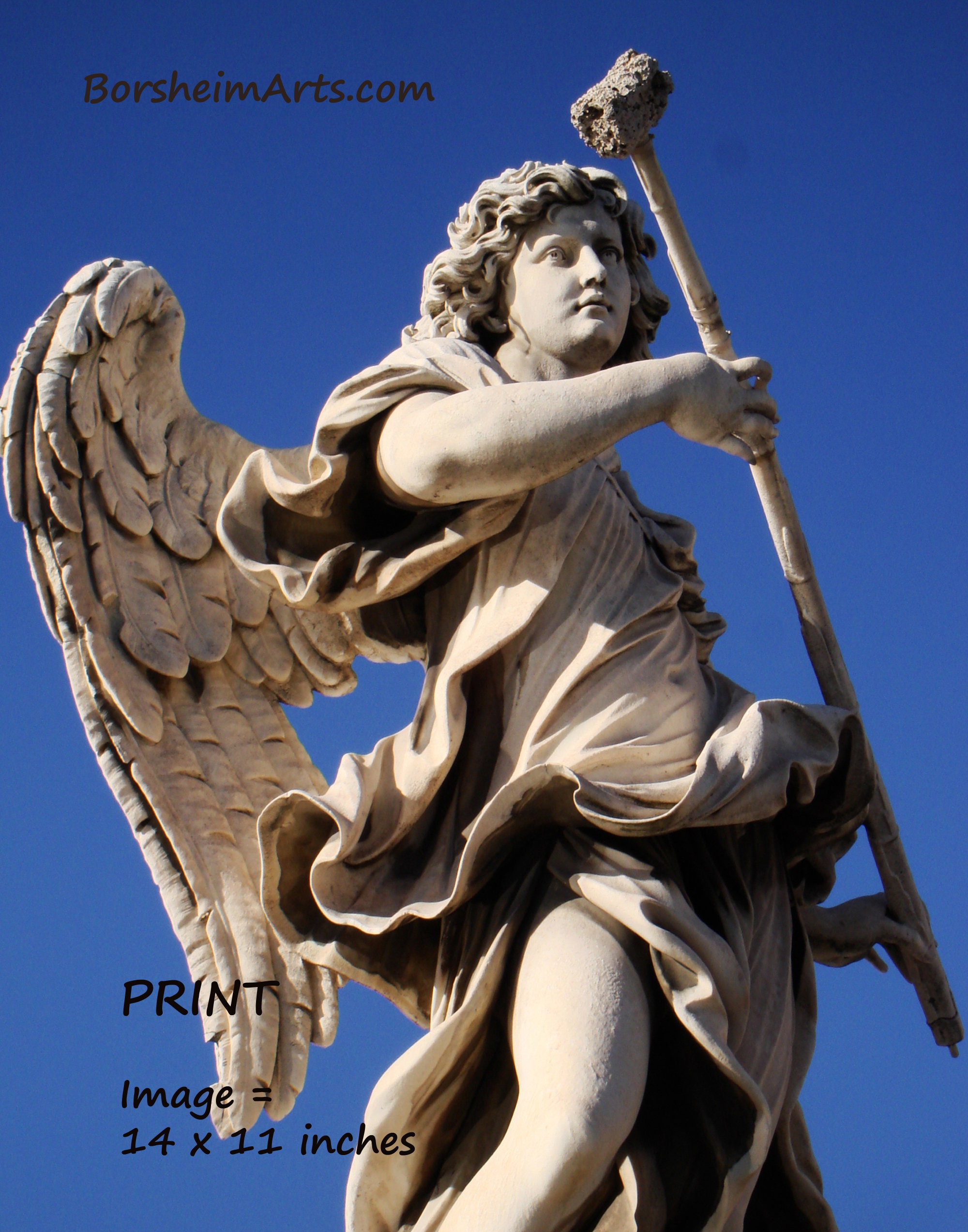 Angel Statue Rome Italy Photograph Digital Download Bridge of Angels ...