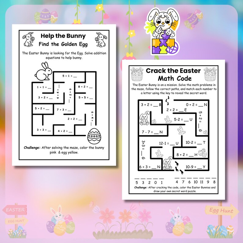 Easter Math Worksheets | Kids Fun Activities | Preschool, Kindergarten ...