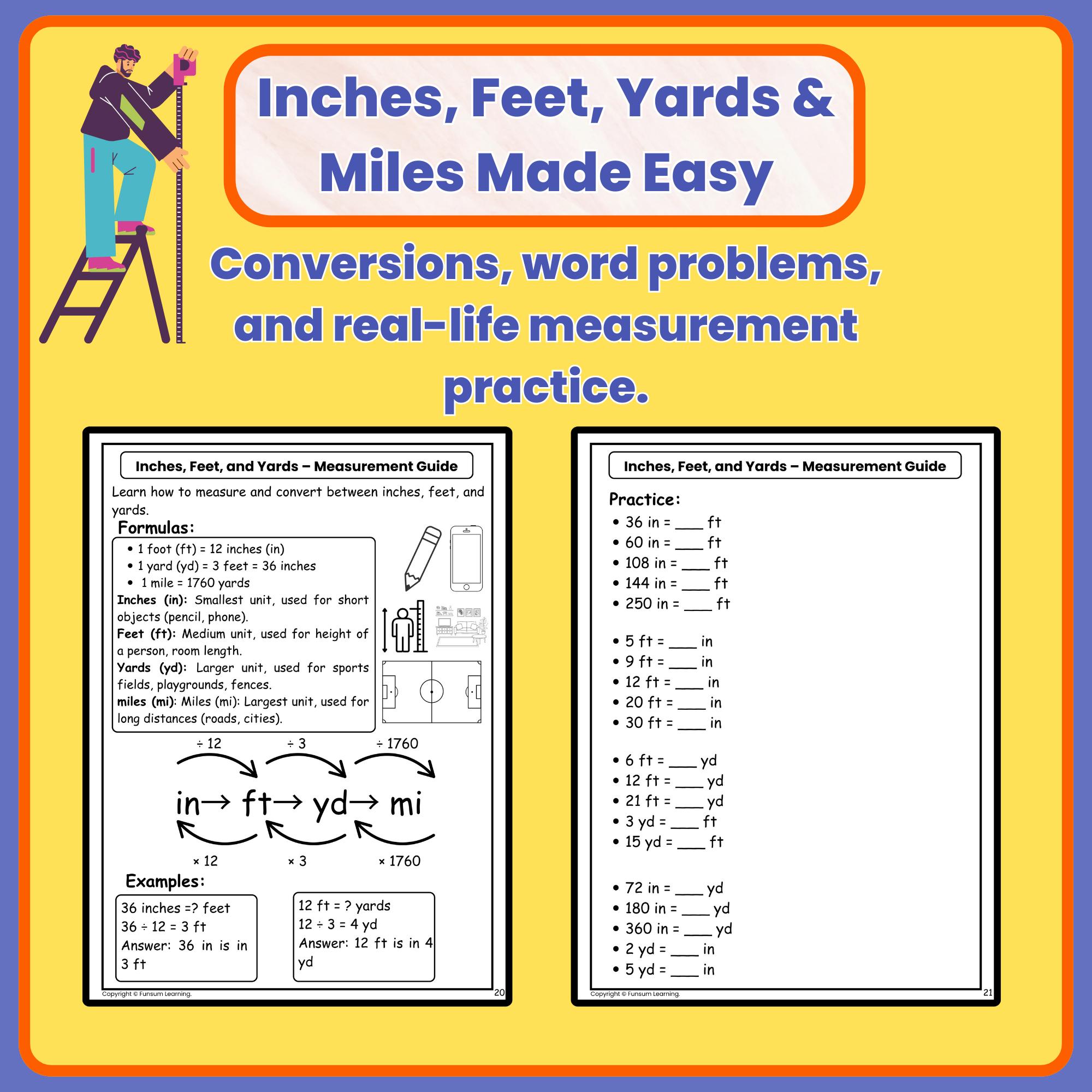 Length Measurement Worksheets | Metric & Customary Units Practice ...