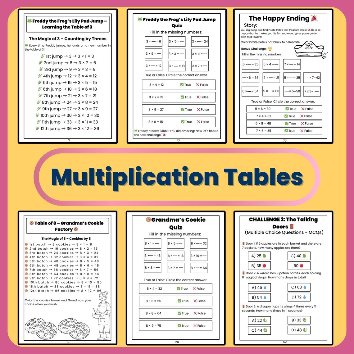 Multiplication Division Math Worksheets | Printable Activities for 2nd ...