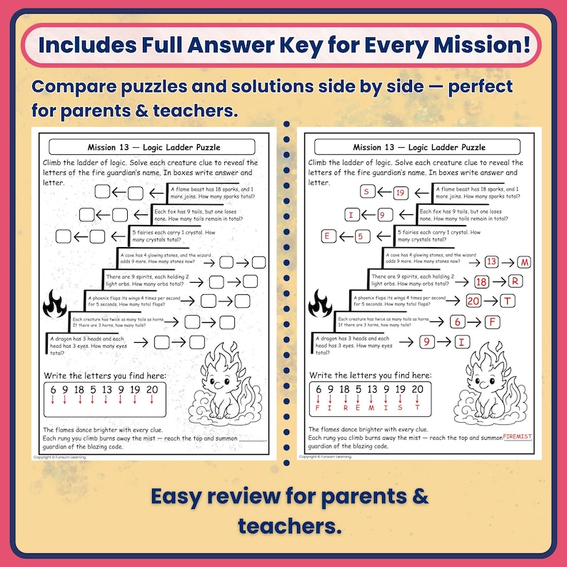 Math Logic Puzzles for Kids | Grades 3–4 Critical Thinking Worksheets ...