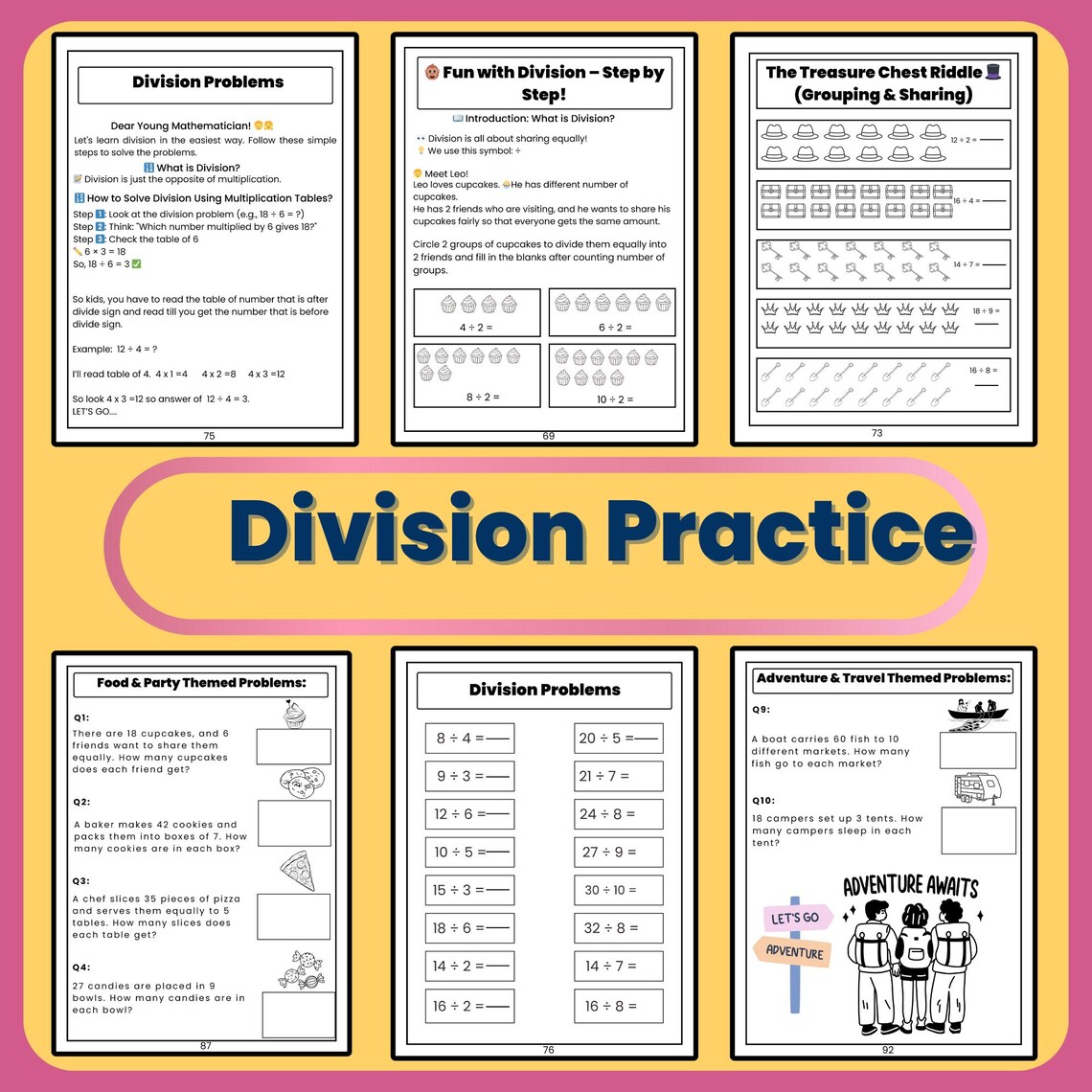 Multiplication Division Math Worksheets | Printable Activities for 2nd ...