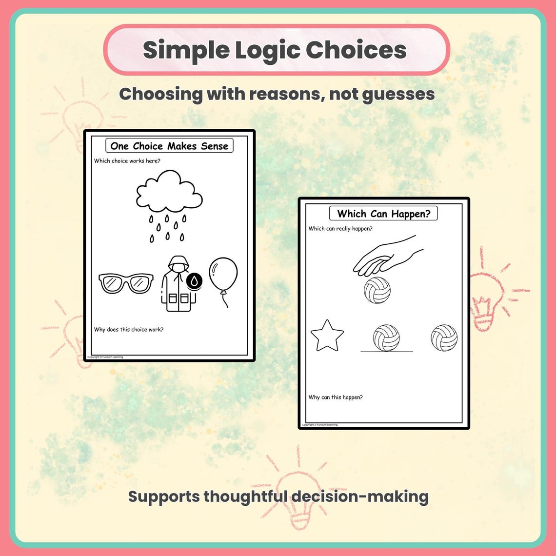 Critical Thinking Summer Worksheets for Preschool | Logic Activities ...