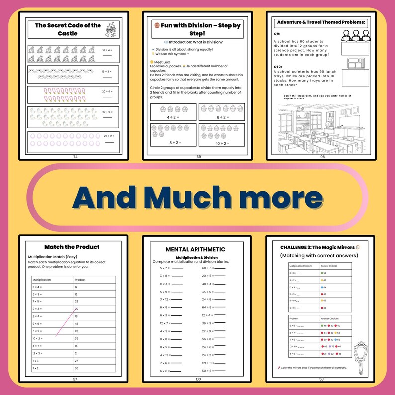 Multiplication Division Math Worksheets | Printable Activities for 2nd ...