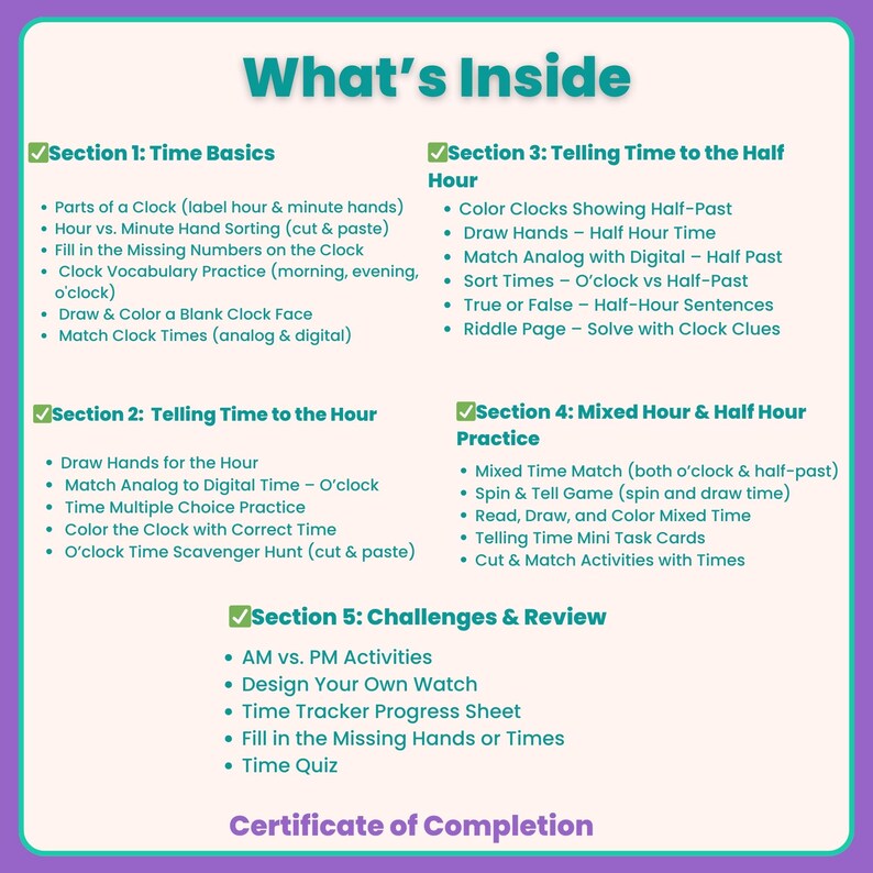 Printable Telling Time Worksheets Bundle | Learn Time Fun | AM PM ...