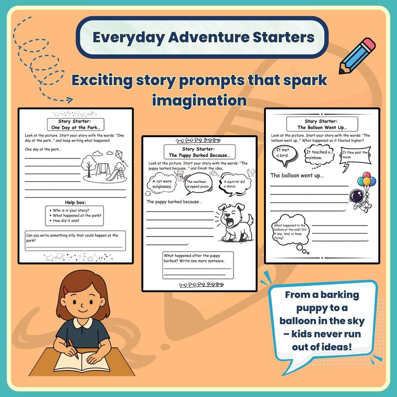 Grade 1 Writing Worksheets | Creative Writing Prompts & Story Starters ...