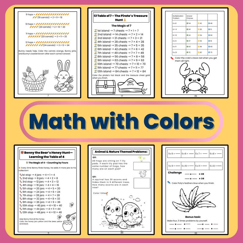 Multiplication Division Math Worksheets | Printable Activities for 2nd ...